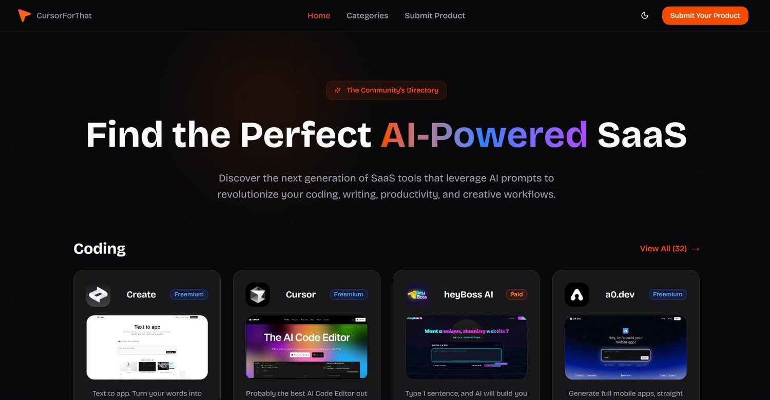 Cursor For That | Find the Perfect AI Tools for Your Workflow